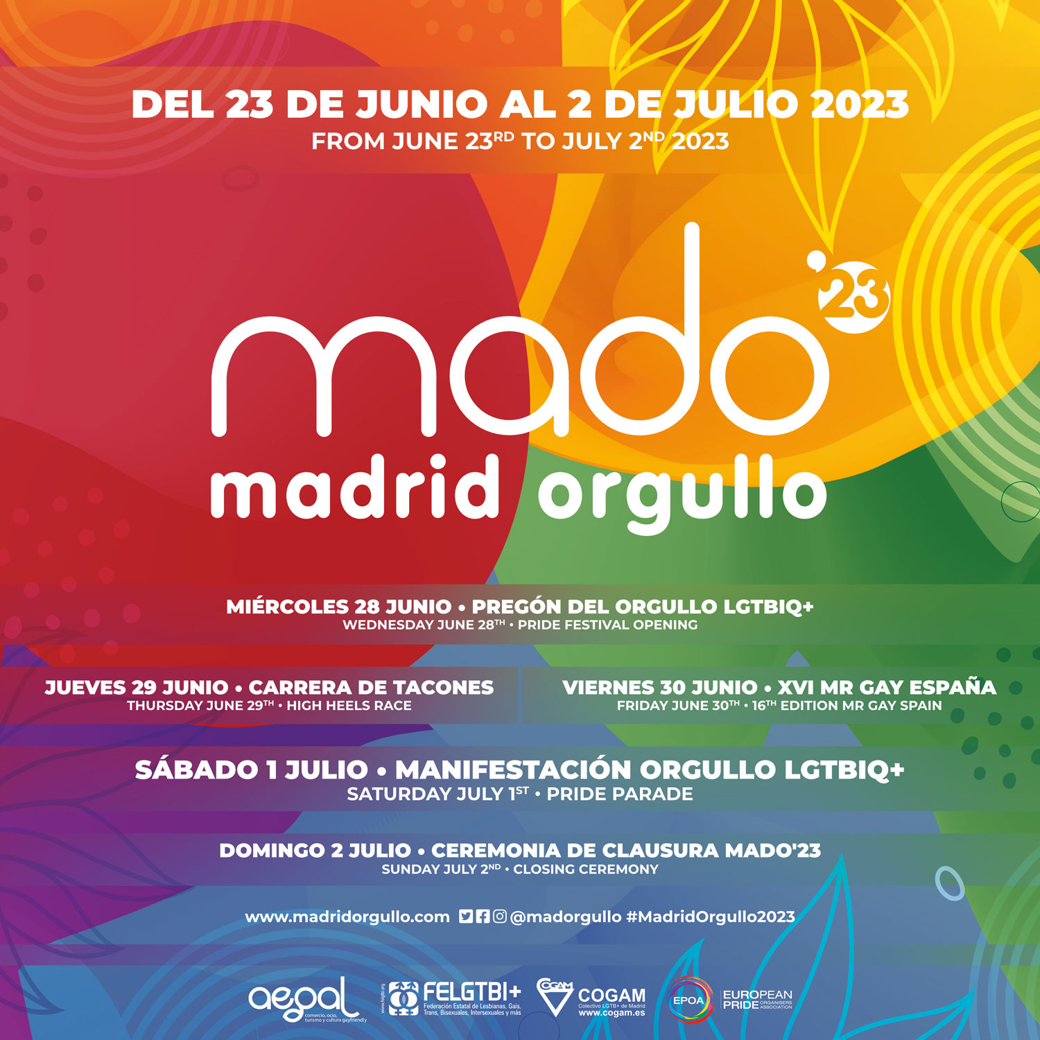 FECHAS MADRID ORGULLO 2023 - Móstoles Visible